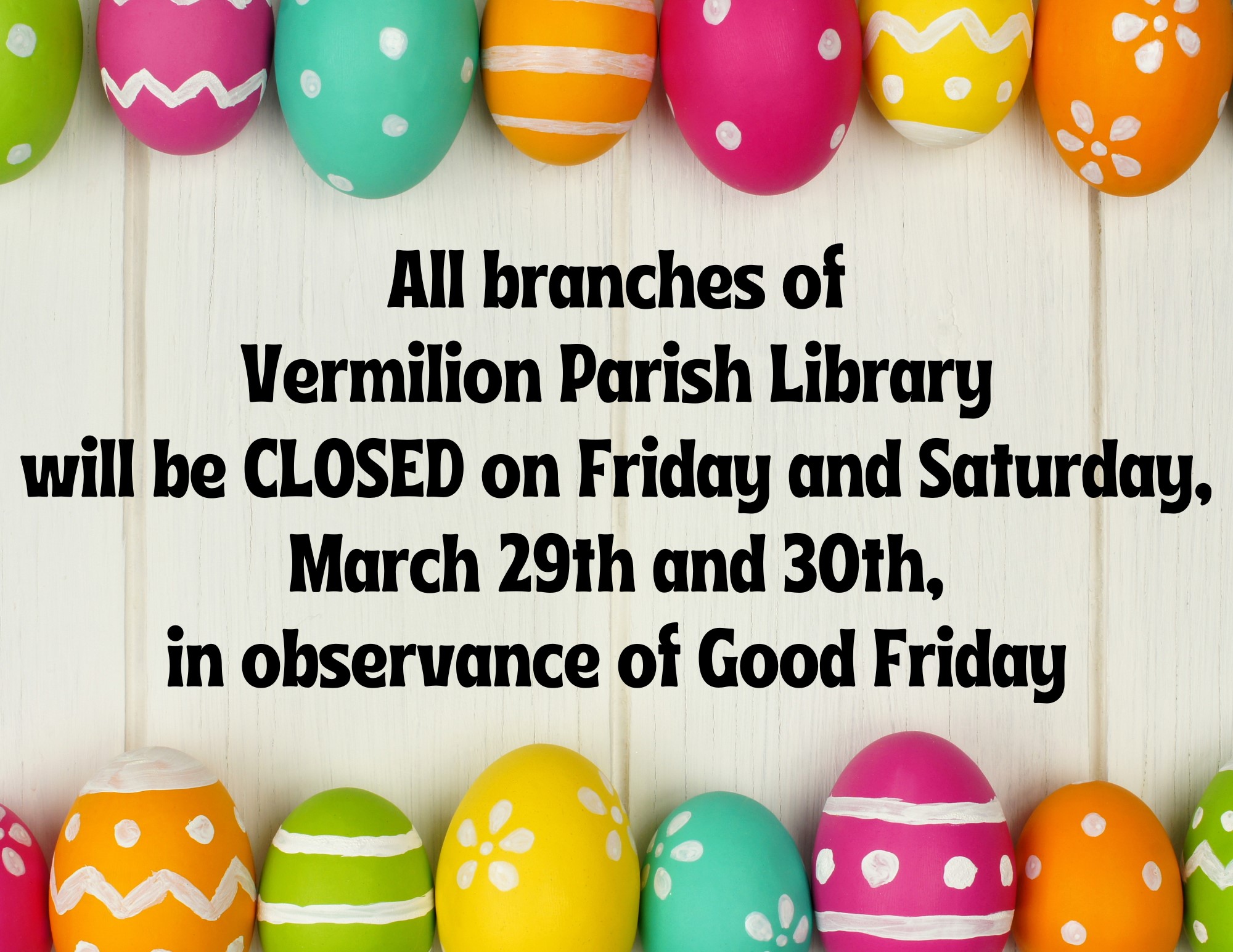 Past Events – Vermilion Parish Library