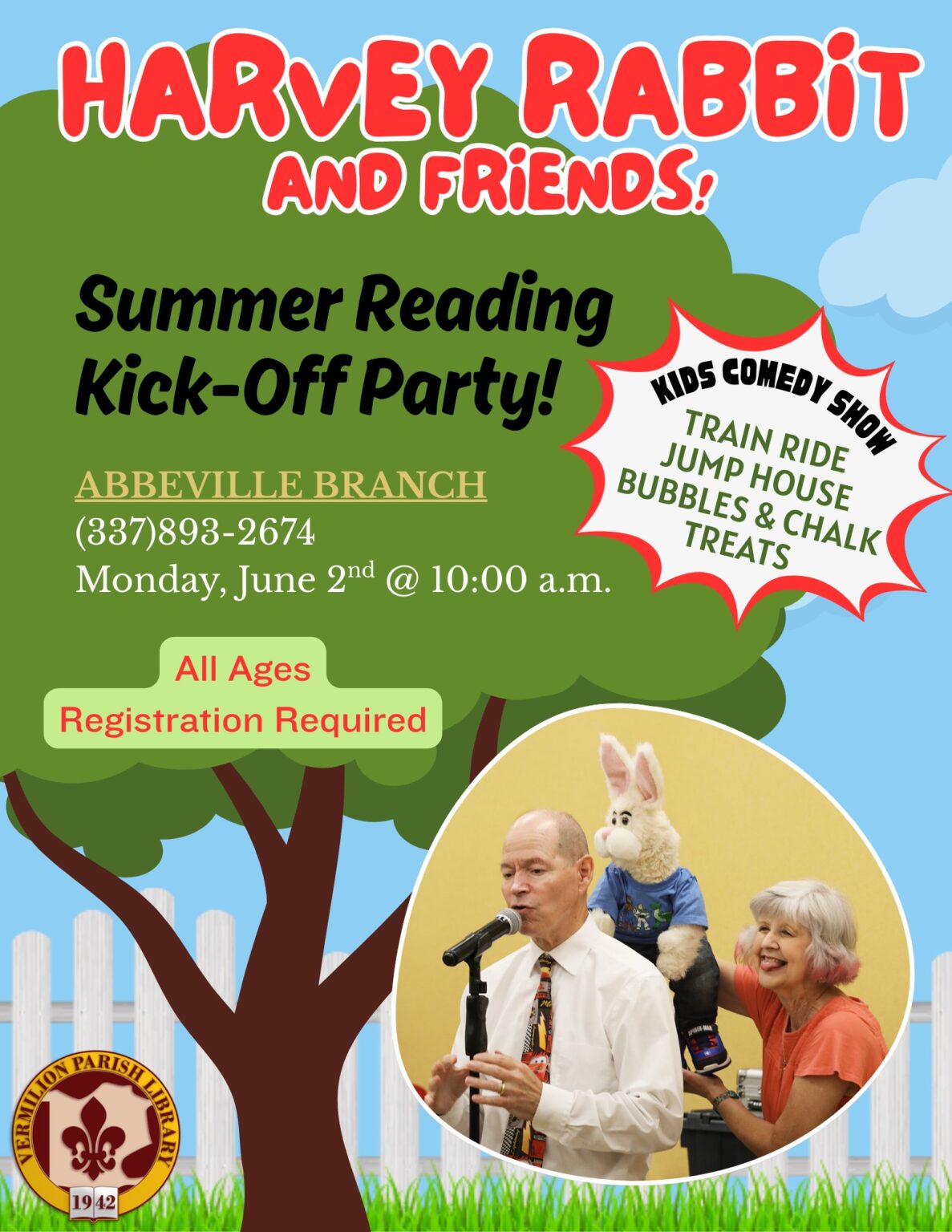 Harvey Rabbit & Friends Summer Reading Kick-Off Party–Abbeville ...