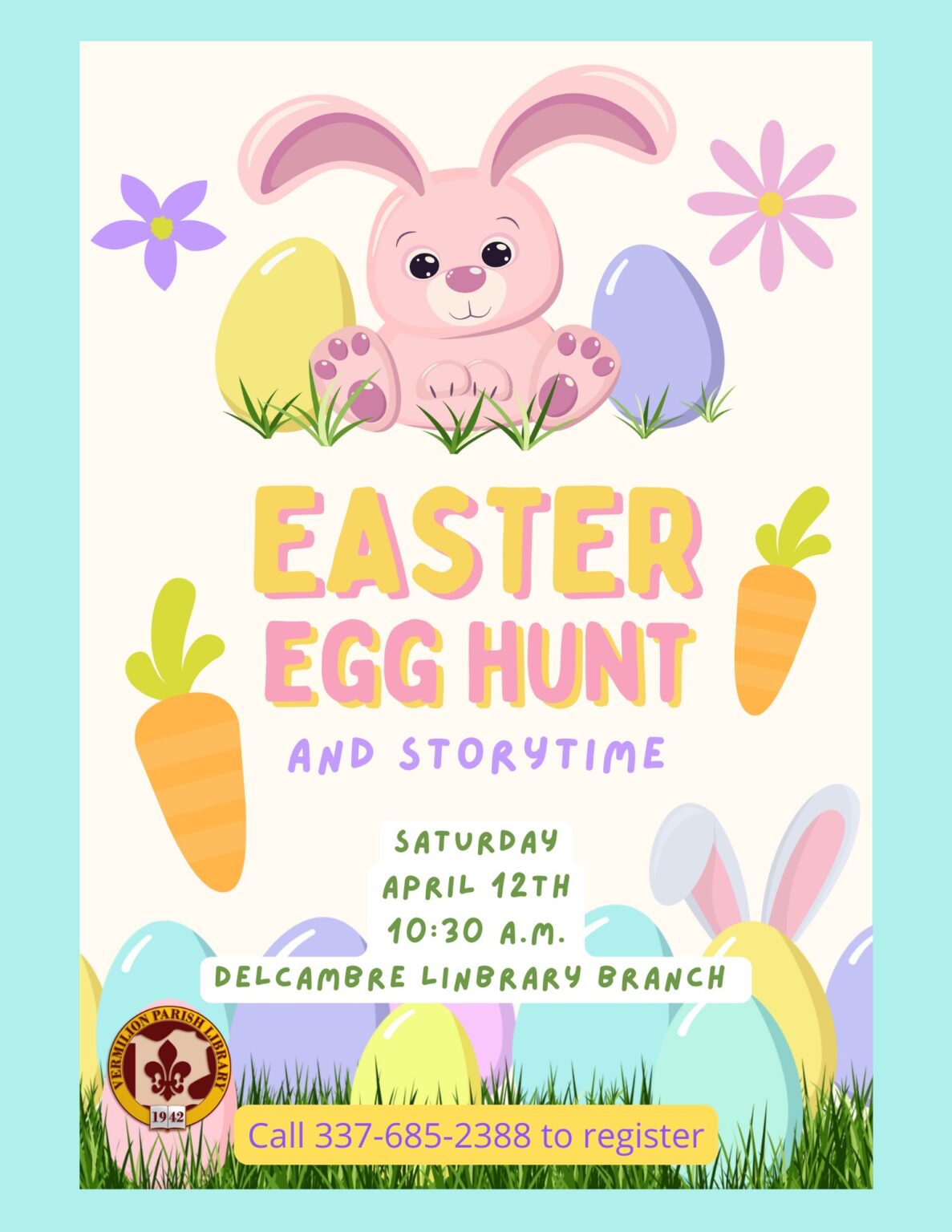 Easter Egg Hunt and Storytime–Delcambre – Vermilion Parish Library